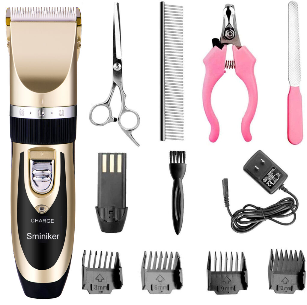 Sminiker Professional Rechargeable Cordless Dogs Cats Horse Grooming ...